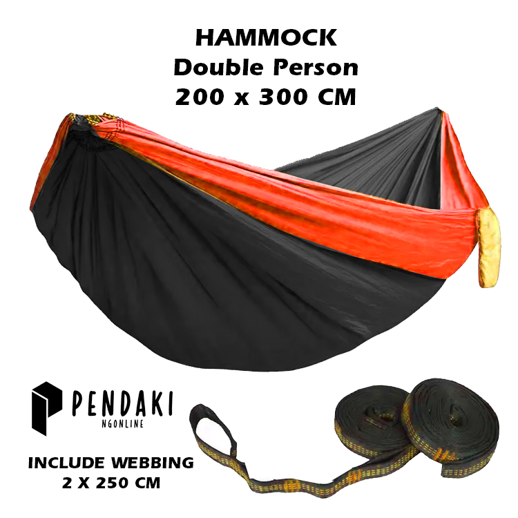 Jual Hammock 2 orang jumbo 300x200cm max beban 200kg ORIGINAL | Shopee Indonesia