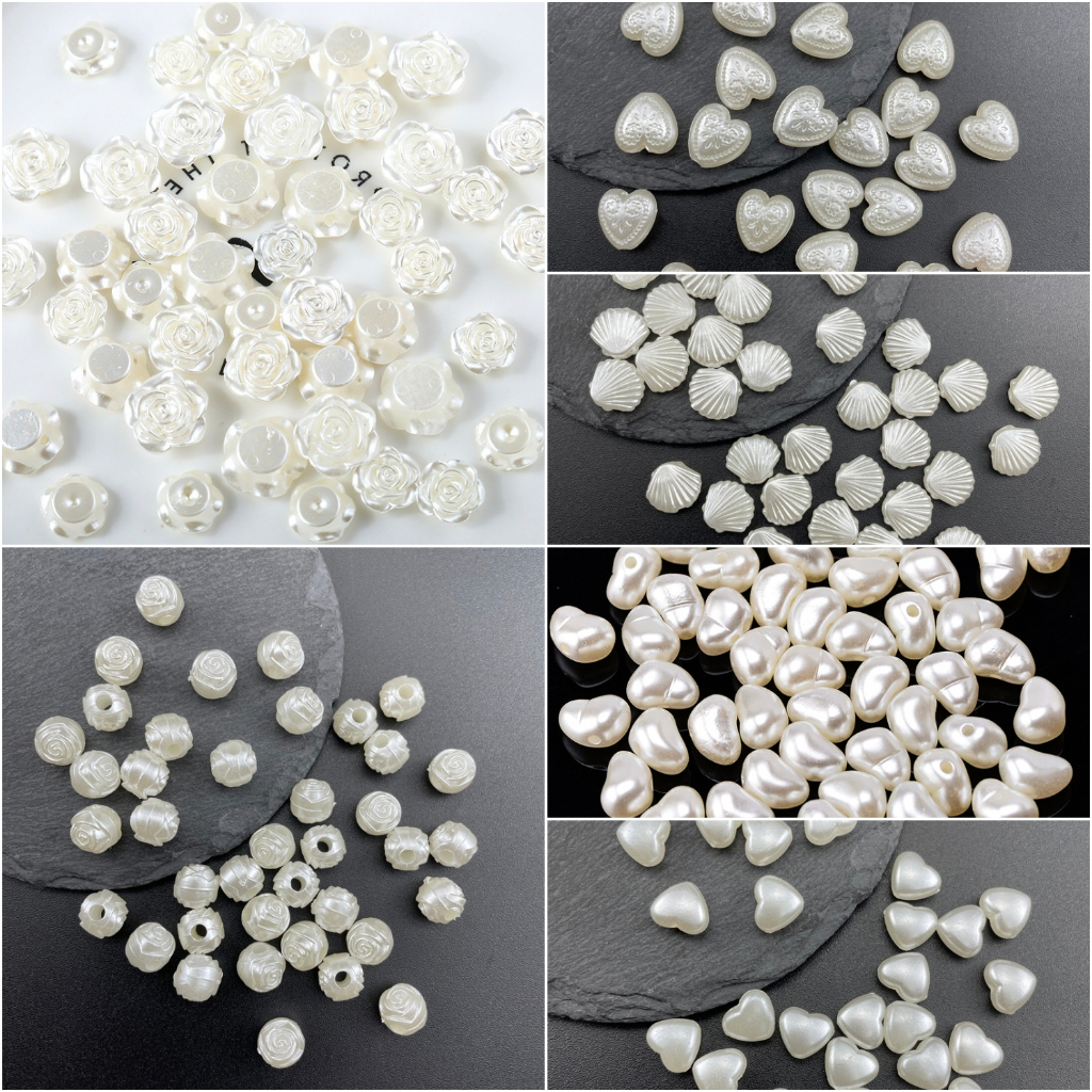 Jual 35pcs | Manik Mutiara Putih | Manik Aestetik Bahan Mutiara ...