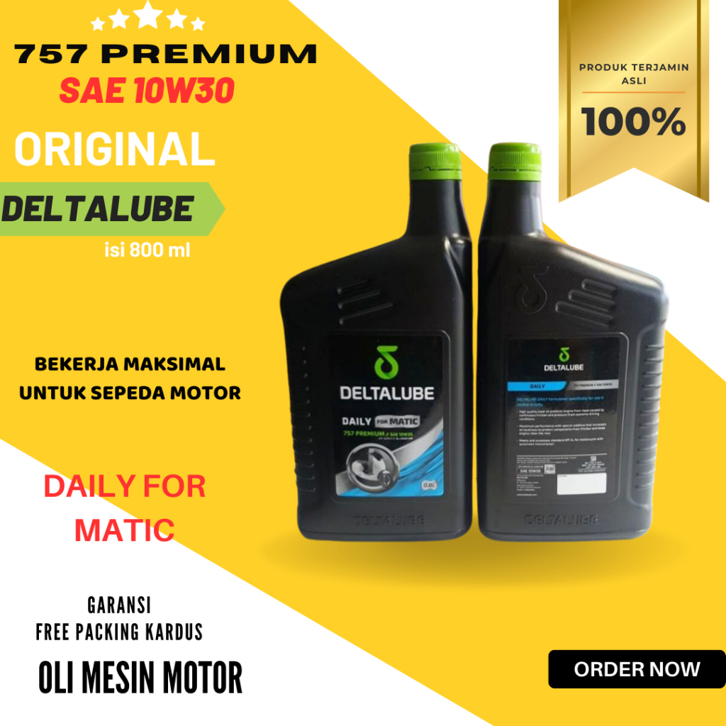 Jual Deltalube Daily Matic Sae 10w-30 / Oli Motor Matic / 0.8Lt ...