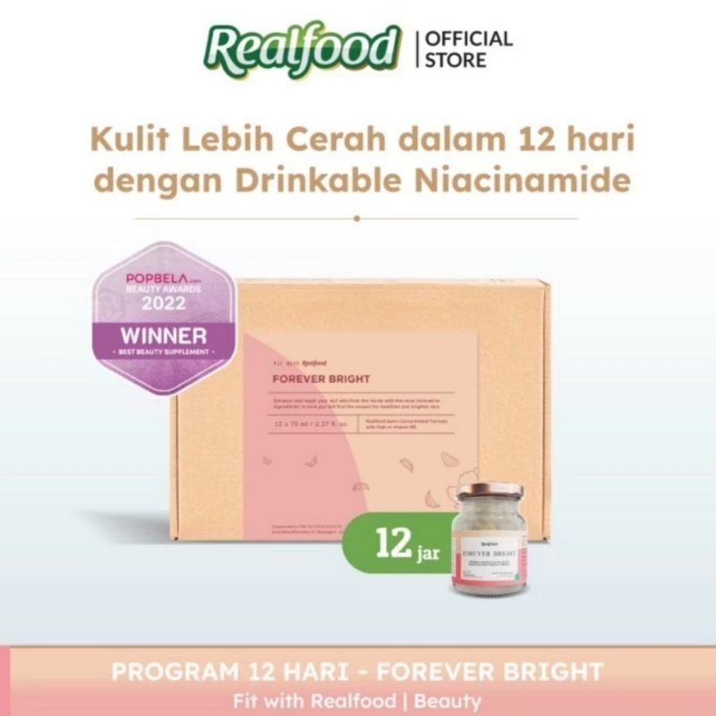 Jual REALFOOD FOREVER BRIGHT ISI 12 JAR!! (PROMO) | Shopee Indonesia
