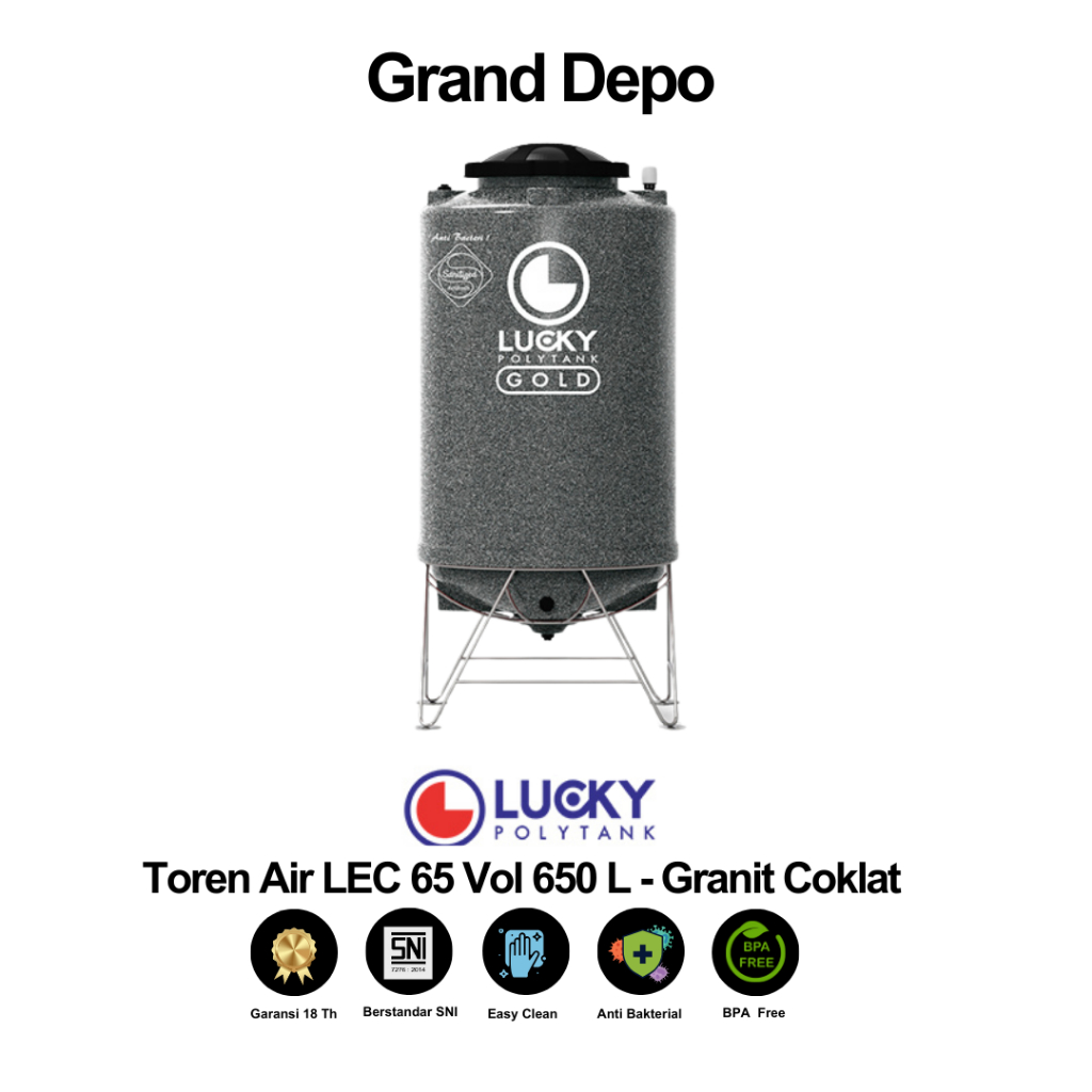 Jual Lucky Tandon Air / Toren Air 650 Liter E Clean LEC 65 Granit ...