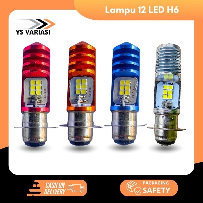 Jual Lampu led 12 Led motor 2 kaki H6 | Shopee Indonesia