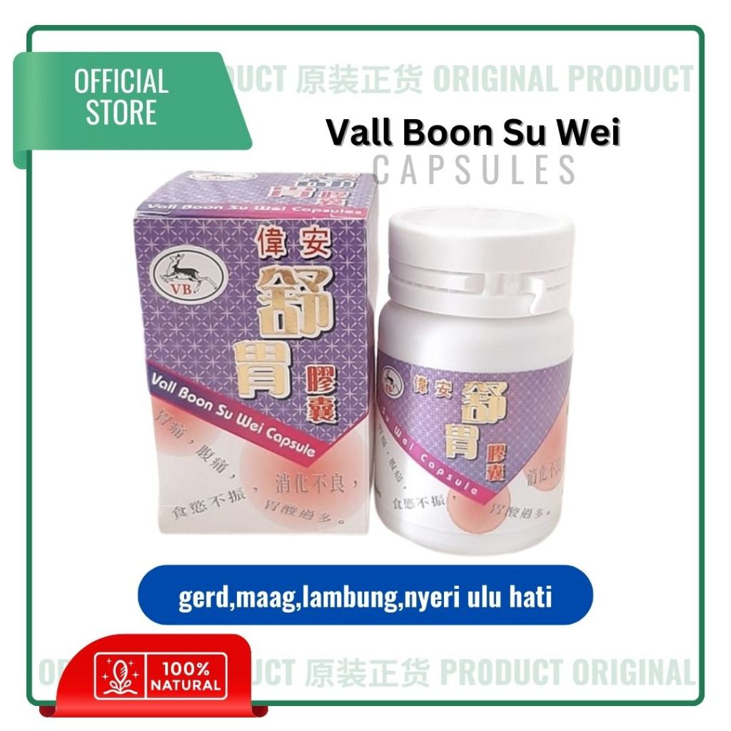 Jual Vall Boon Su Wei Capsules 45's [gerd, maag, lambung, nyeri ulu ...
