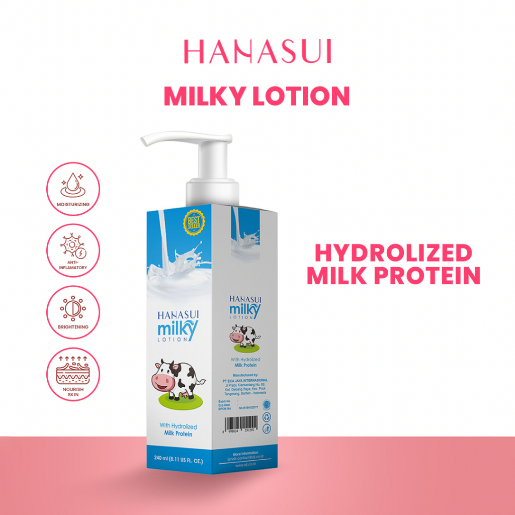 Jual HANASUI MILKY LOTION WITH HYDROLIZED 240ML | Shopee Indonesia