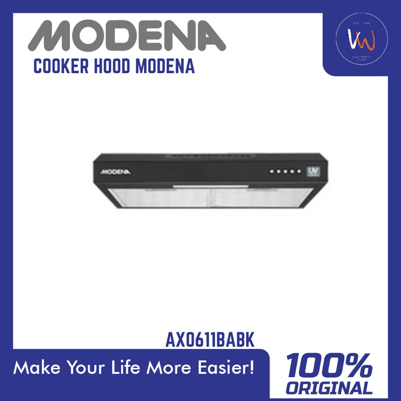 Jual Cooker Hood Modena AX-0611 BABK / Penghisap Asap Dapur / Cocok Untuk Kitchen Set | Shopee ...