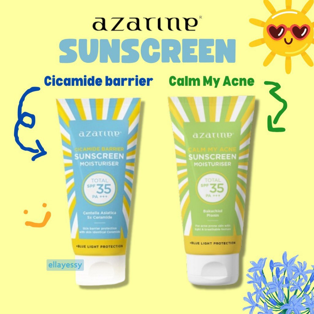 Jual AZARINE Cicamide Barrier Sunscreen Moisturiser / Calm My Acne ...