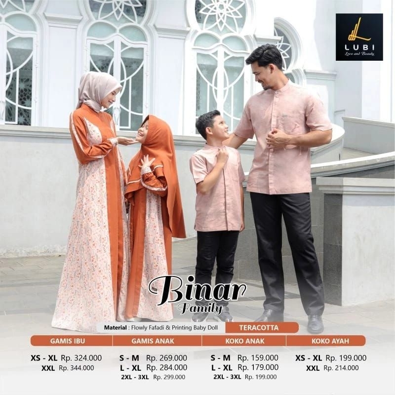 Jual SARIMBIT TERBARU 2024 SARIMBIT KELUARGA LUBI BINAR TERACOTTA ...