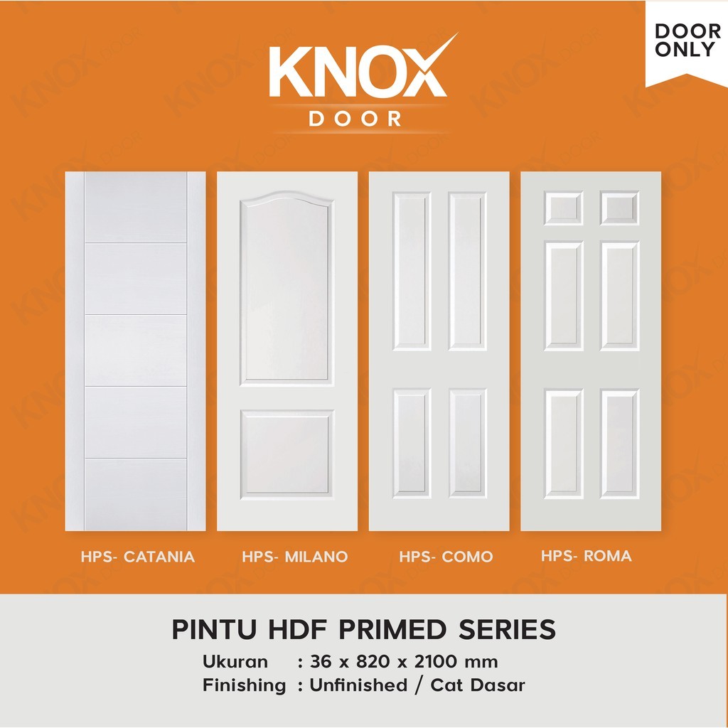 Jual KNOX DOOR - Pintu Utama HDF Primed Series 36 x 820 x 2100 mm ...