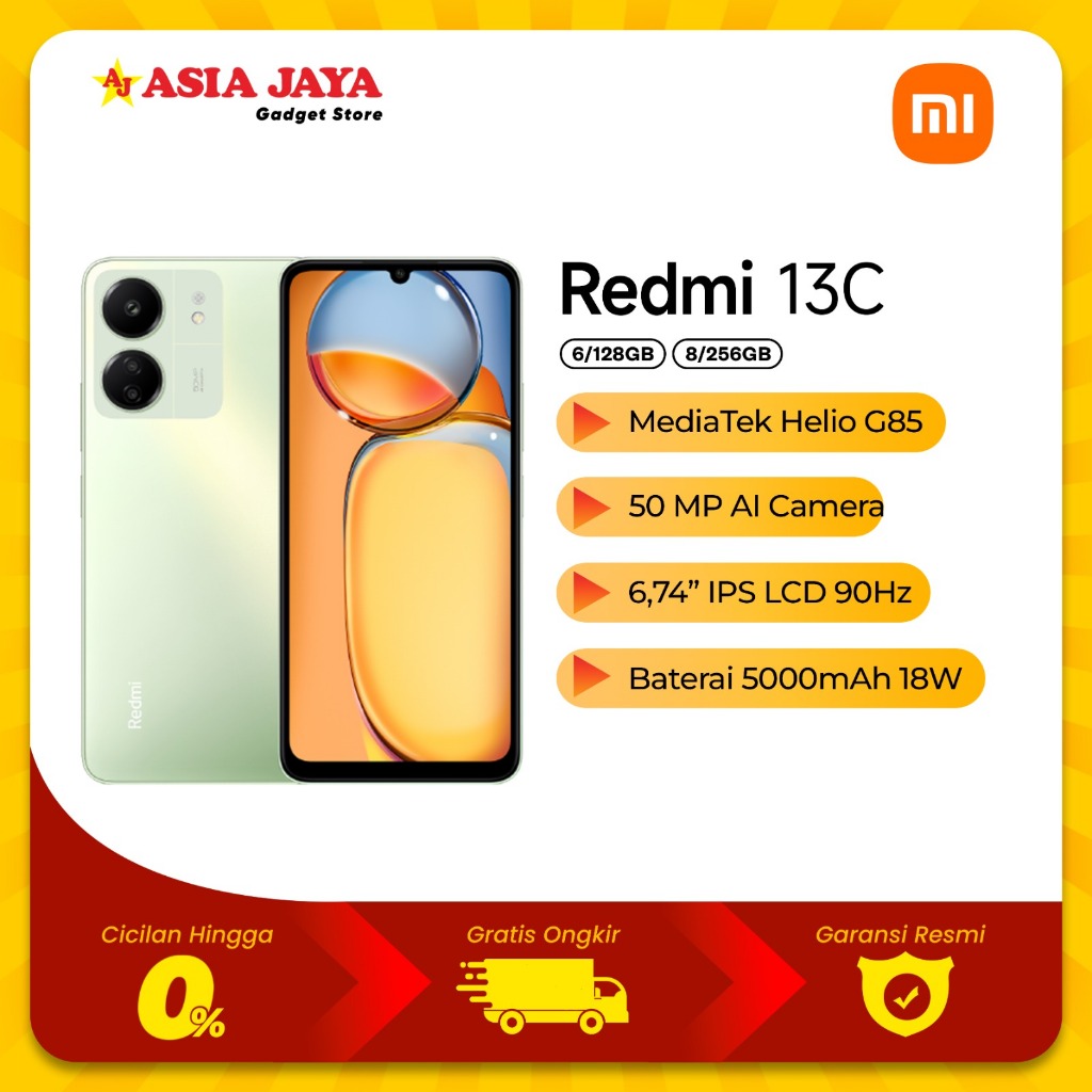Jual Xiaomi Redmi 13C Series RAM [6GB+128GB] [8GB+256GB] Triple Camera AI 50MP Original Garansi ...