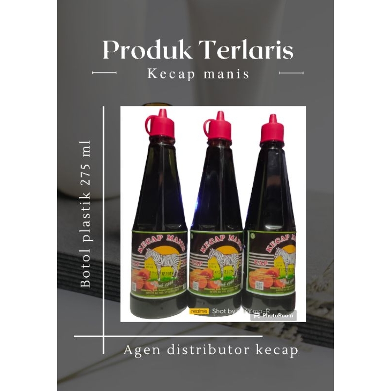 Jual kecap manis cap zebra botol plastik 275ml x 24pcs(dua lusin/dus ...