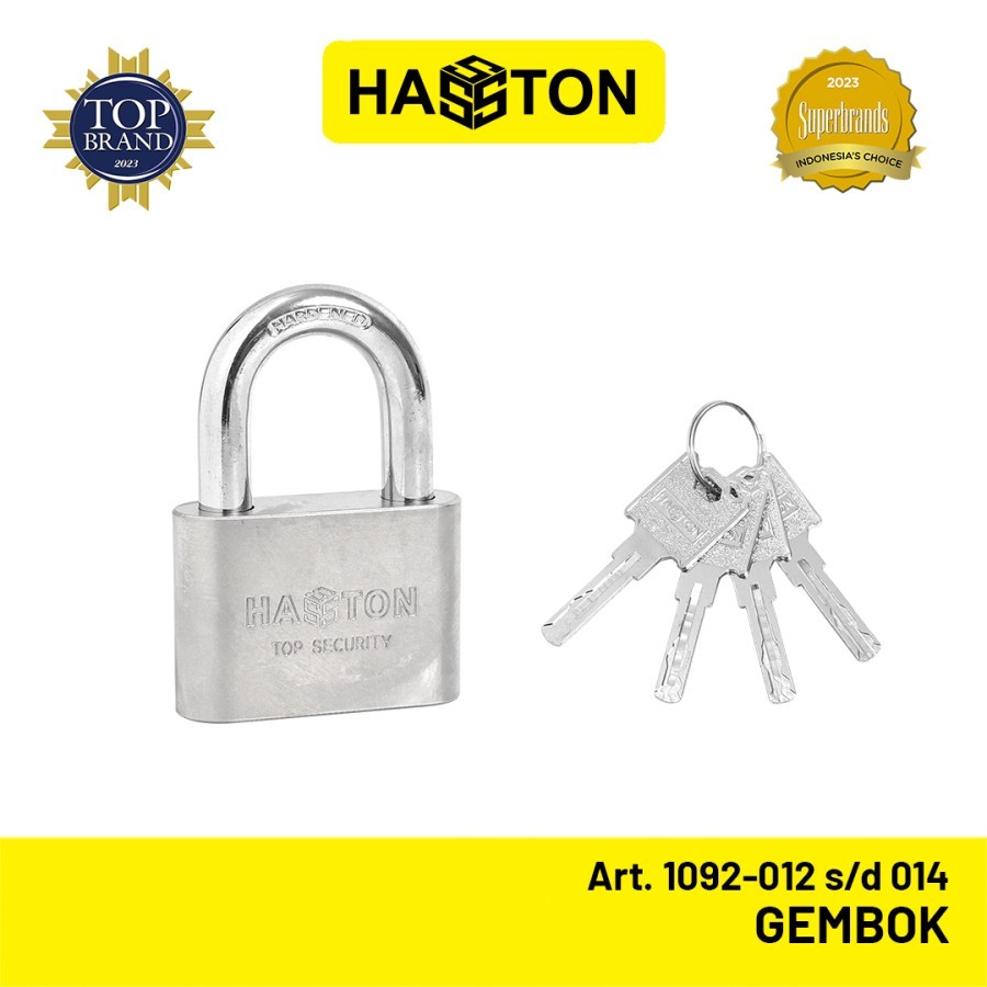 Jual Hasston Gembok Safety 60MM Leher Pendek Satin / Heavy Duty Padlock (1092-014) | Shopee ...