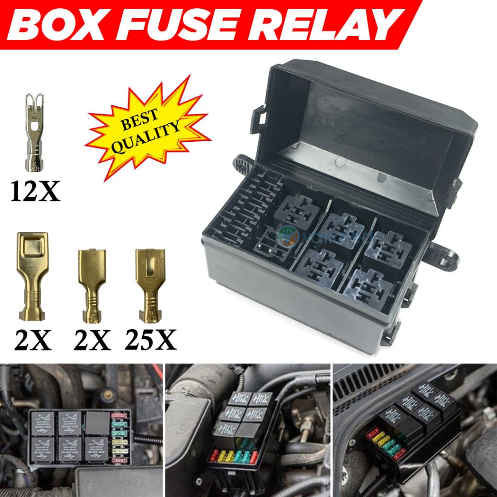 Jual Fuse Box kotak 6 slot relay 6 slot sikring ATC/ATO standart ...