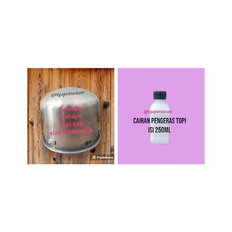 Jual Sepaket Tatakan reshape topi CAPS + CAiran pengeras refil 250ml | Shopee Indonesia