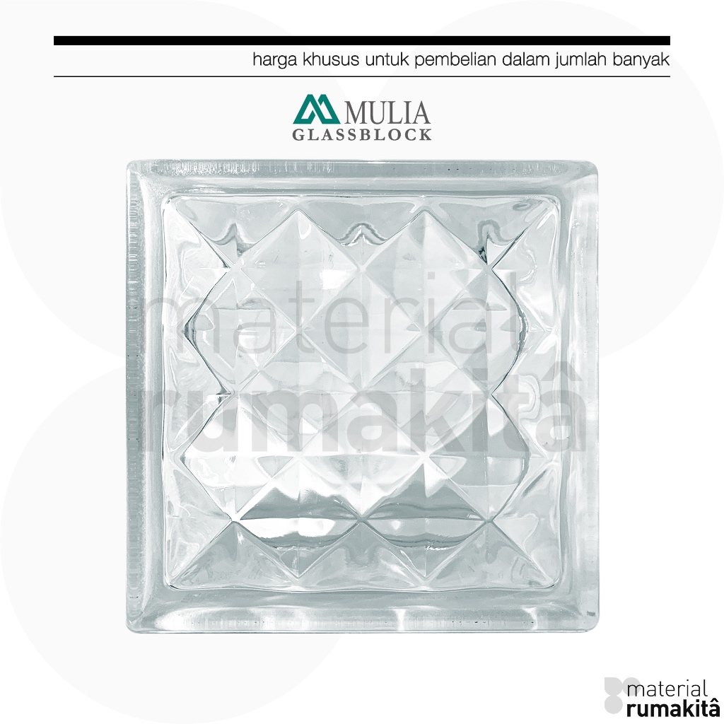Jual GLASS BLOCK MULIA CLEAR / GLASSBLOCK DINDING - Satuan | Shopee ...