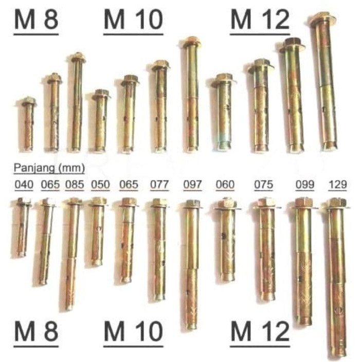 Jual BAUT BETON TANAM DINABOLT / DYNABOLT UKURAN M8 | Shopee Indonesia