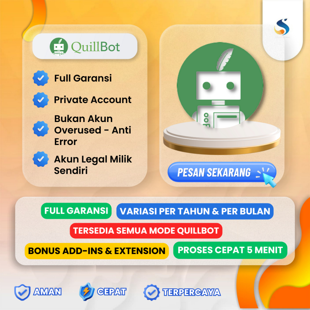 Jual AKUN QUILLBOT PREMIUM GARANSI 1 TAHUN SOFTWARE PARAFRASE OTOMATIS | Shopee Indonesia