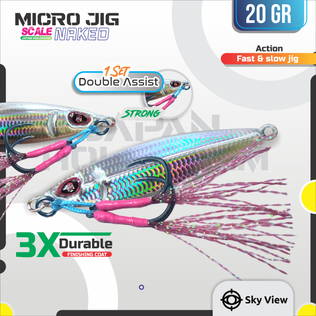 Jual Metal Jig 20 Gram Silver Umpan Casting Naked Killer Set Double Assist Hook 20g | Shopee ...