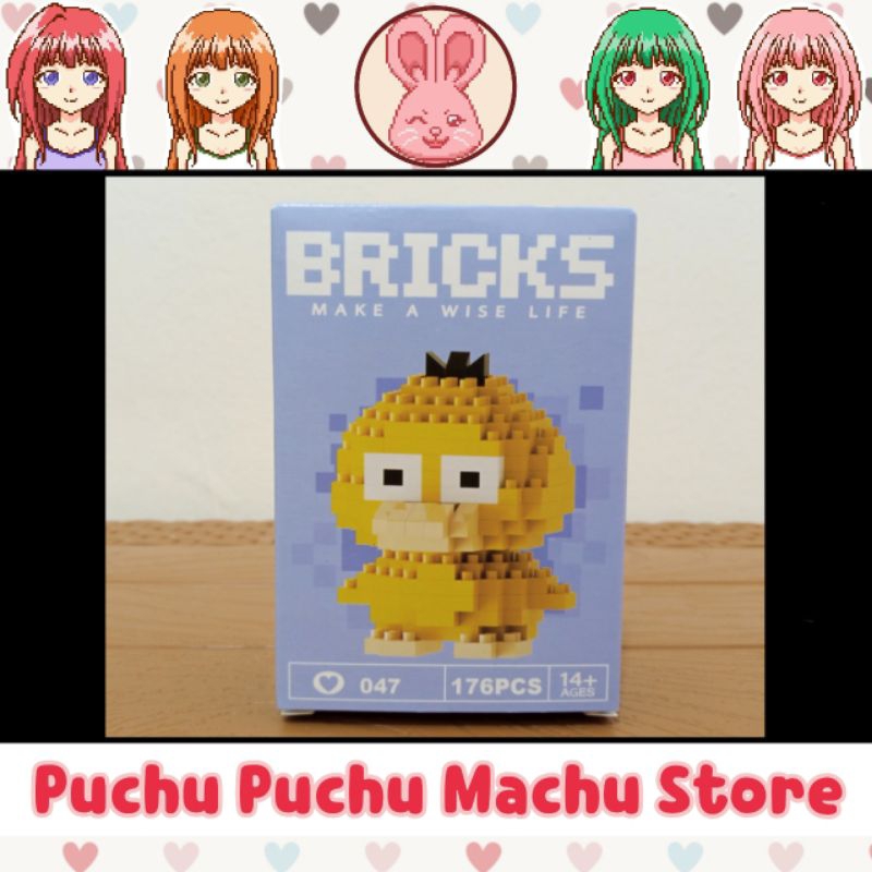 Jual Mainan BRICKS Building Block PSYDUCK Make A Wise Life Balok 3D ...