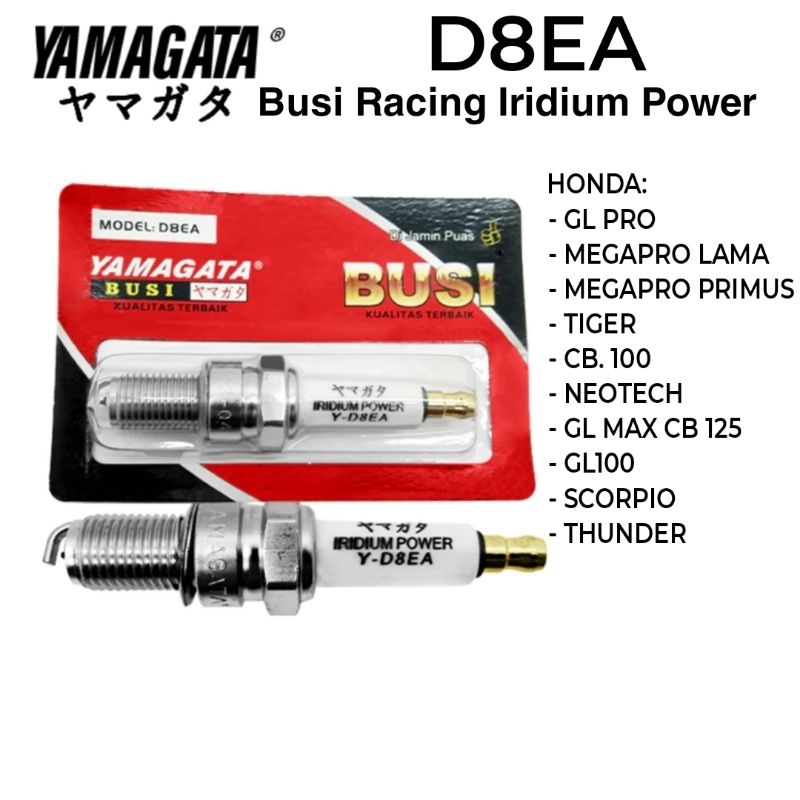 Jual Busi Racing D8EA Iridium Power Yamagata Megapro Tiger CB 100 GL Thunder Scorpio dll ...