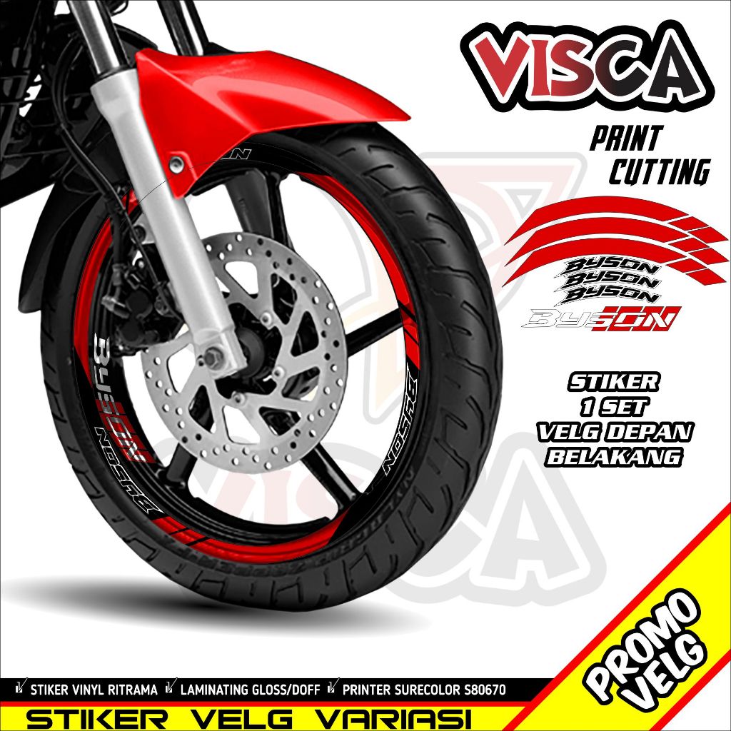 Jual Stiker Velg List Velg Motor Stiker Byson 000g | Shopee Indonesia