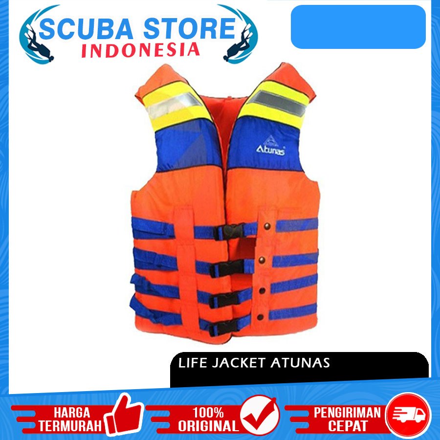 Jual Life Jacket Atunas Jaket Rompi Pelampung Renang Selam Snorkeling ...