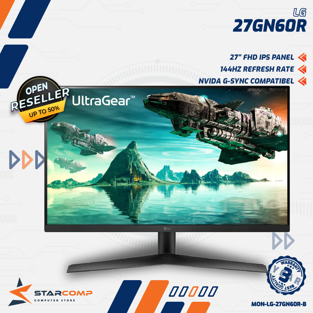 Jual LG 27GN60R UltraGear Monitor LED 27" FHD IPS 144Hz 1ms G-Sync | Shopee Indonesia