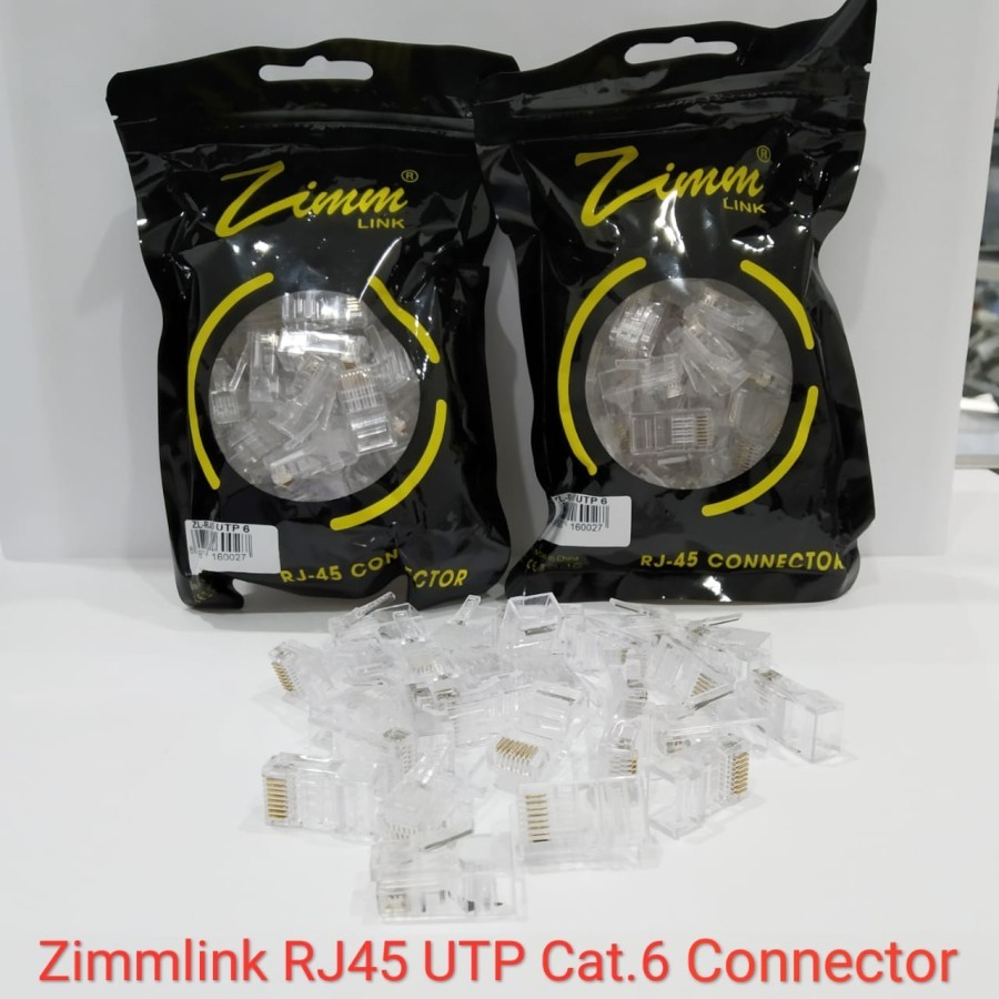 Jual Zimmlink Connector RJ45 UTP Cat6 / Conector Zimlink ZL RJ 45 UTP ...