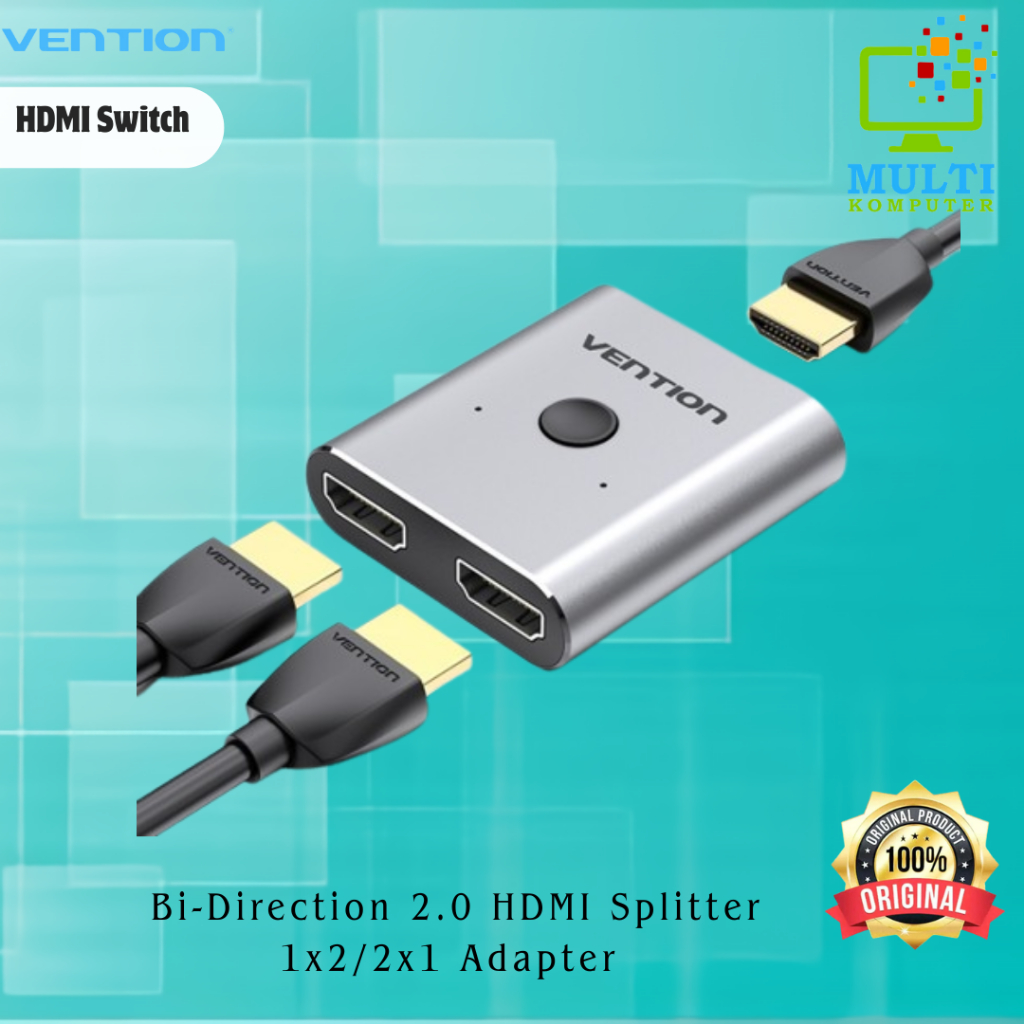 Jual Hdmi Switch Vention Bi Direction 2 0 Hdmi Splitter 1x2 2x1 Adapter Shopee Indonesia