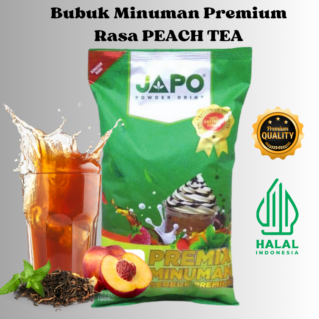 Jual 1 Kg PREMIUM POWDER DRINK RASA PEACH TEA MERK JAPO BUBUK MINUMAN ...