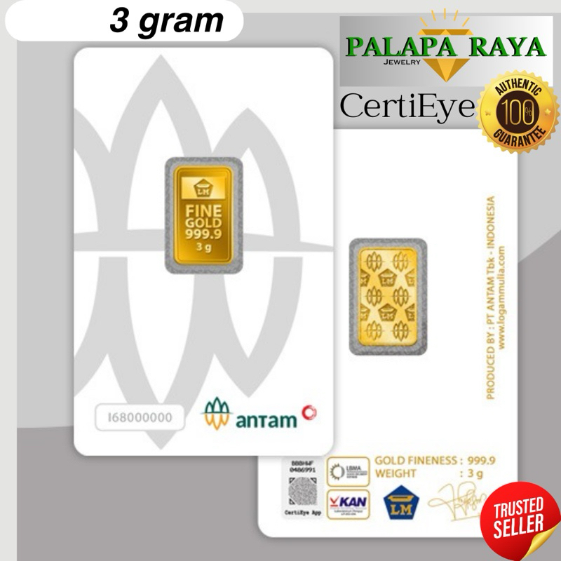 Jual Emas LM Antam Logam Mulia 3 gram | Shopee Indonesia