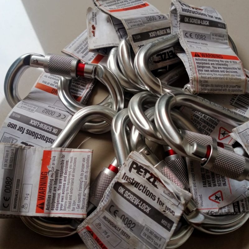 Jual Carabiner Petzl Ok Oval Screw Lock Original & New Safety Rope ...