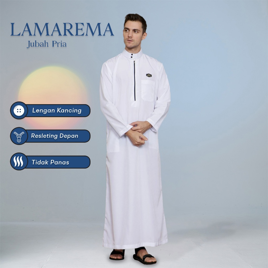 Jual GAMIS POLOS PUTIH PRIA TERBARU BAHAN ADEM BERKUALITAS PREMIUM ...