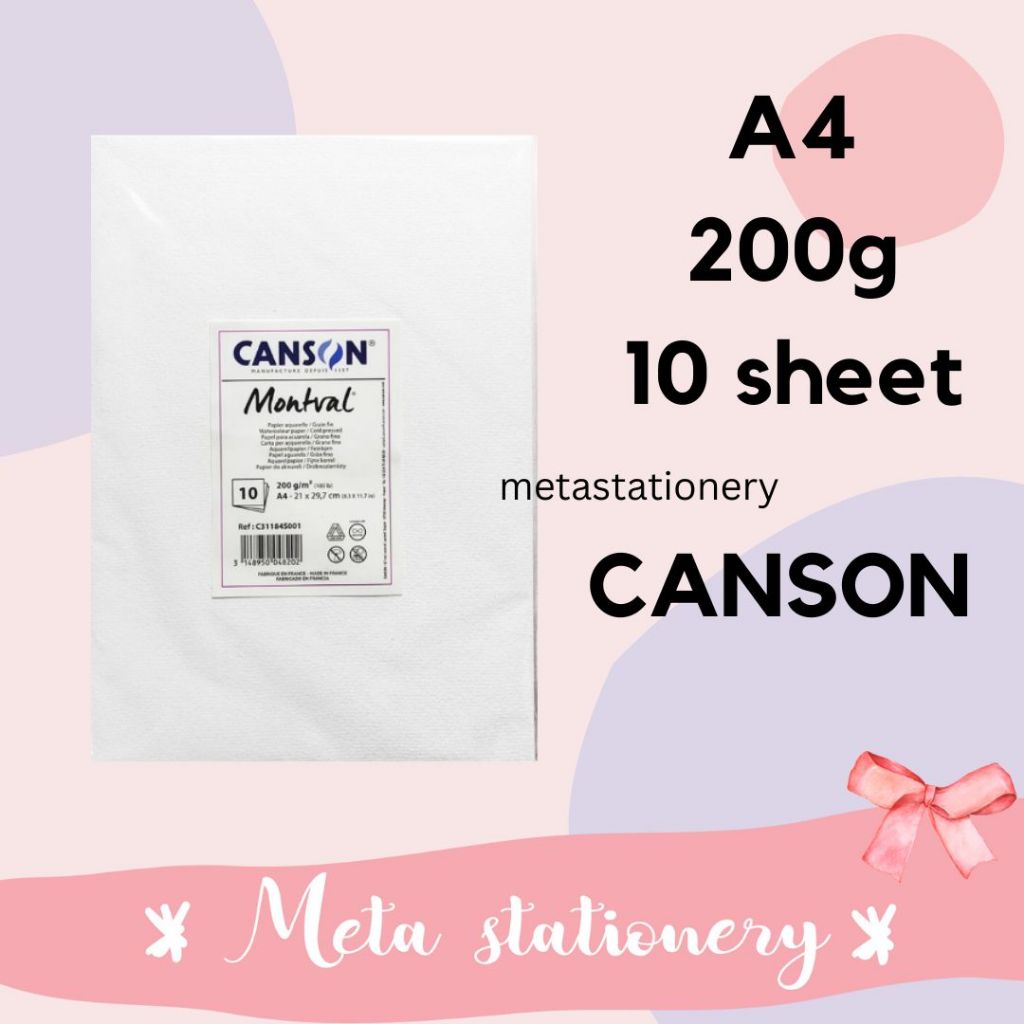 Jual Kertas Cat Air / Watercolor Paper Canson A4 200gr / 10 Sheet ...
