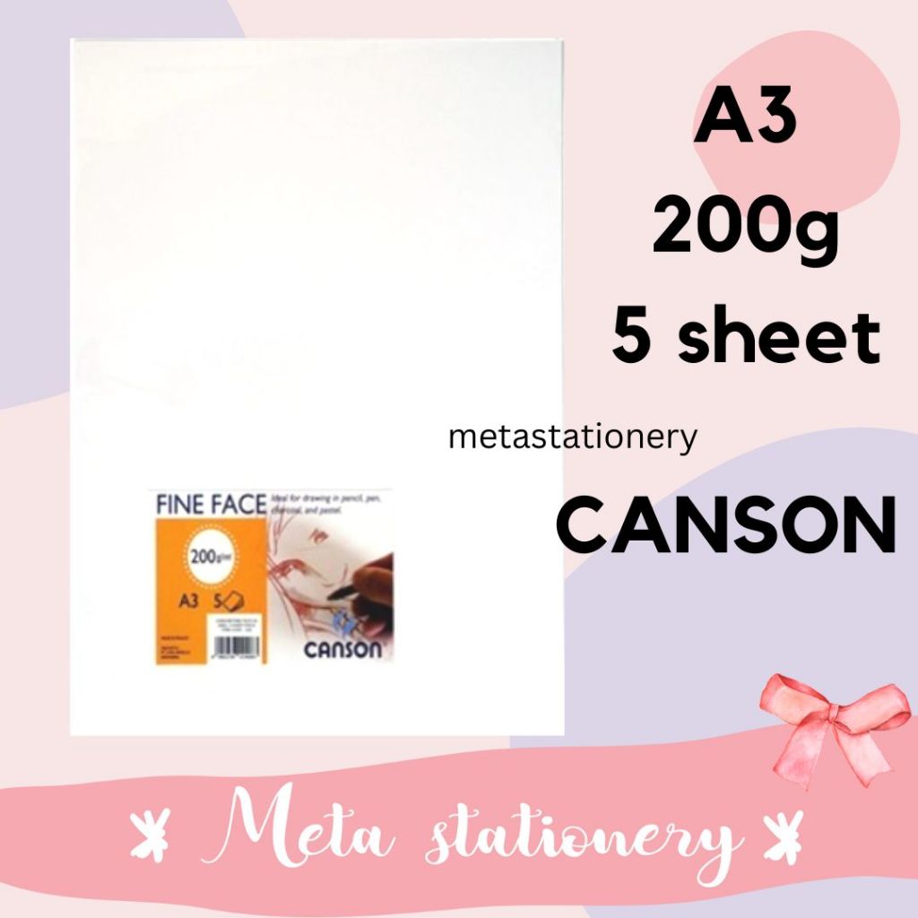 Jual Kertas Gambar / Fine Face Paper Canson A3 200 gsm / 5 Sheet ...