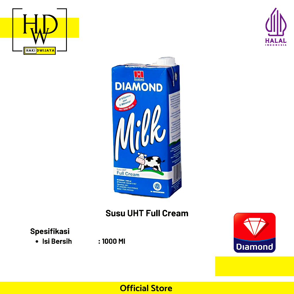 Jual [1 Liter] Diamond Susu UHT Full Cream | Shopee Indonesia