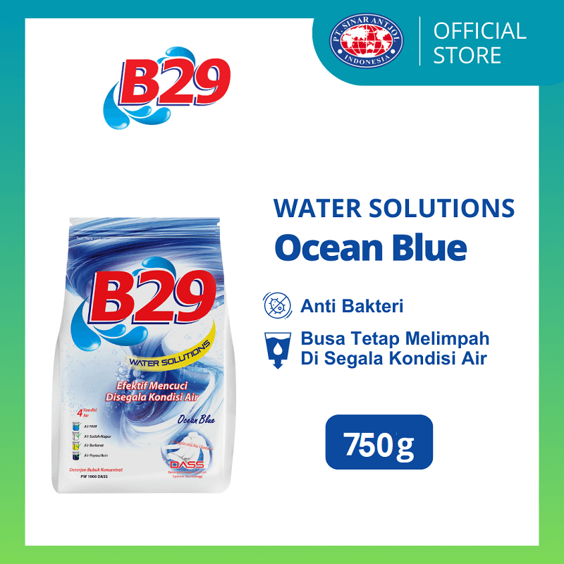 Jual B29 Sabun Pencuci Pakaian Powder Detergent 750gr Water Solution ...