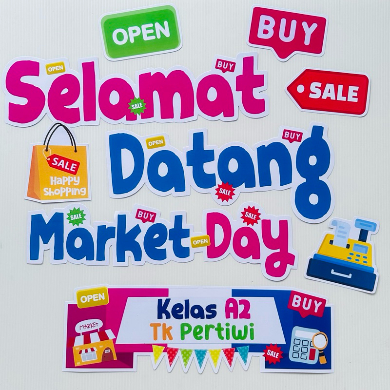 Jual MARKET DAY FUN SET SELAMAT DATANG DEKORASI STAND BOOTH BAZAAR ...
