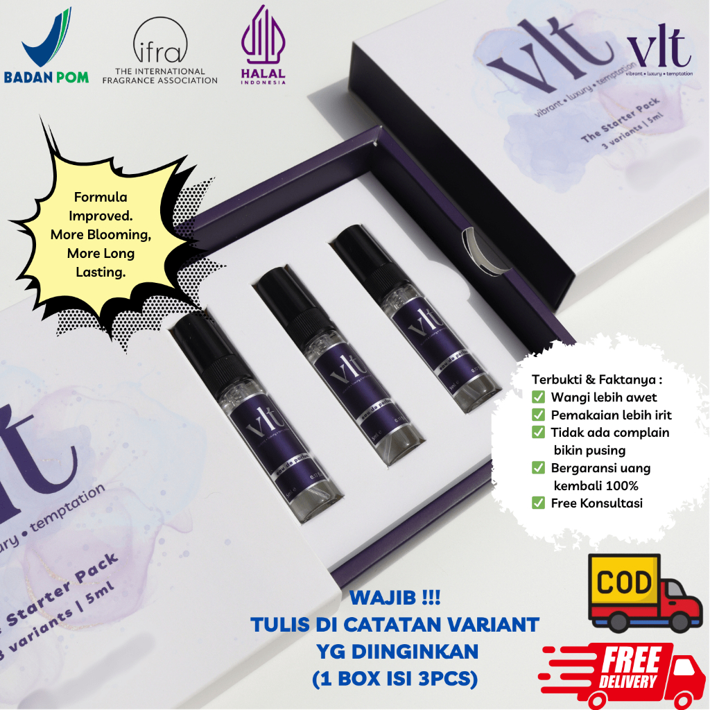 Jual VLT Perfume Starter Pack Parfum Pria Wanita Unisex Premium ...