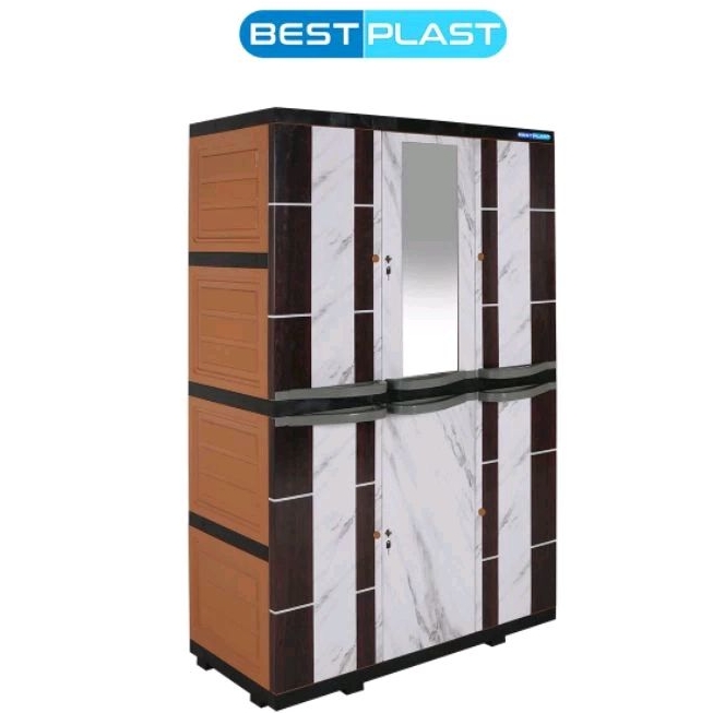 Jual Lemari pakaian baju plastik 3 pintu FULL RAK BEST PLAST by ...