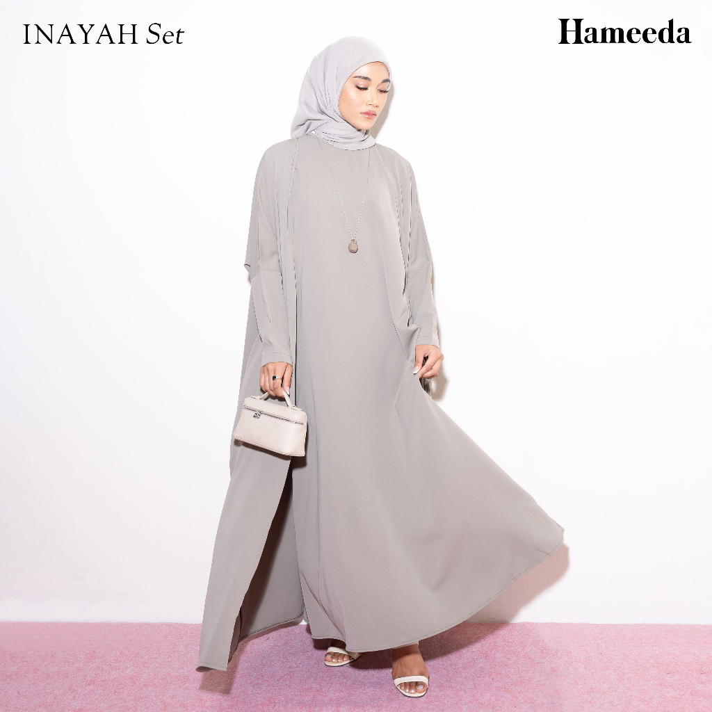 Jual Hameeda - Inayah Abaya Set (Inner Dress + Outer) | Shopee Indonesia