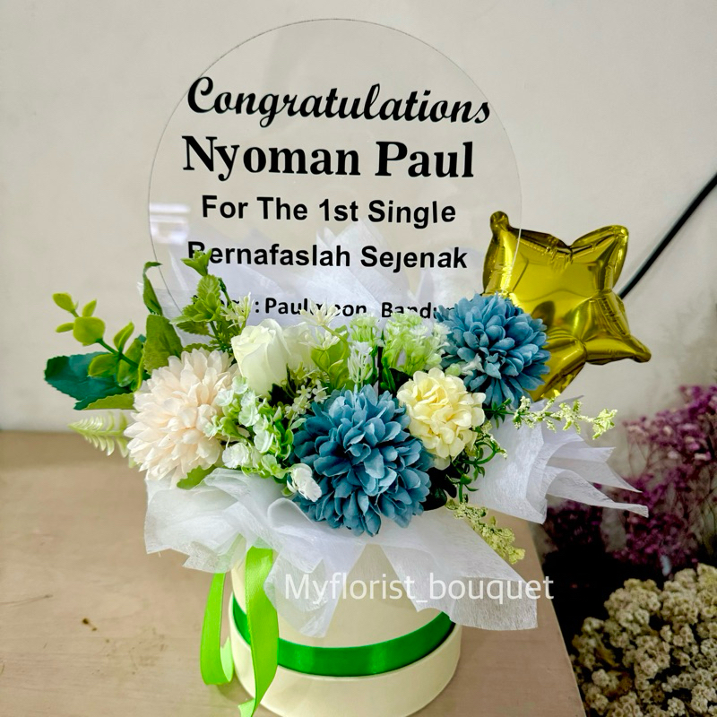 Jual [Terima Dadakan] Bunga Papan Akrilik Custom | Buket Bunga Acrylic ...