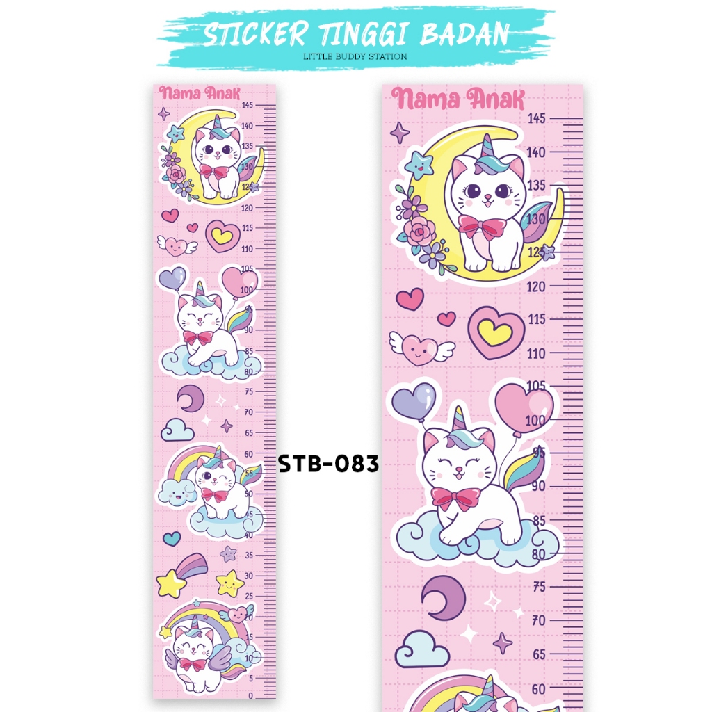 Jual Sticker Pengukur Tinggi Badan Anak Dinding | Growth Chart Stiker ...