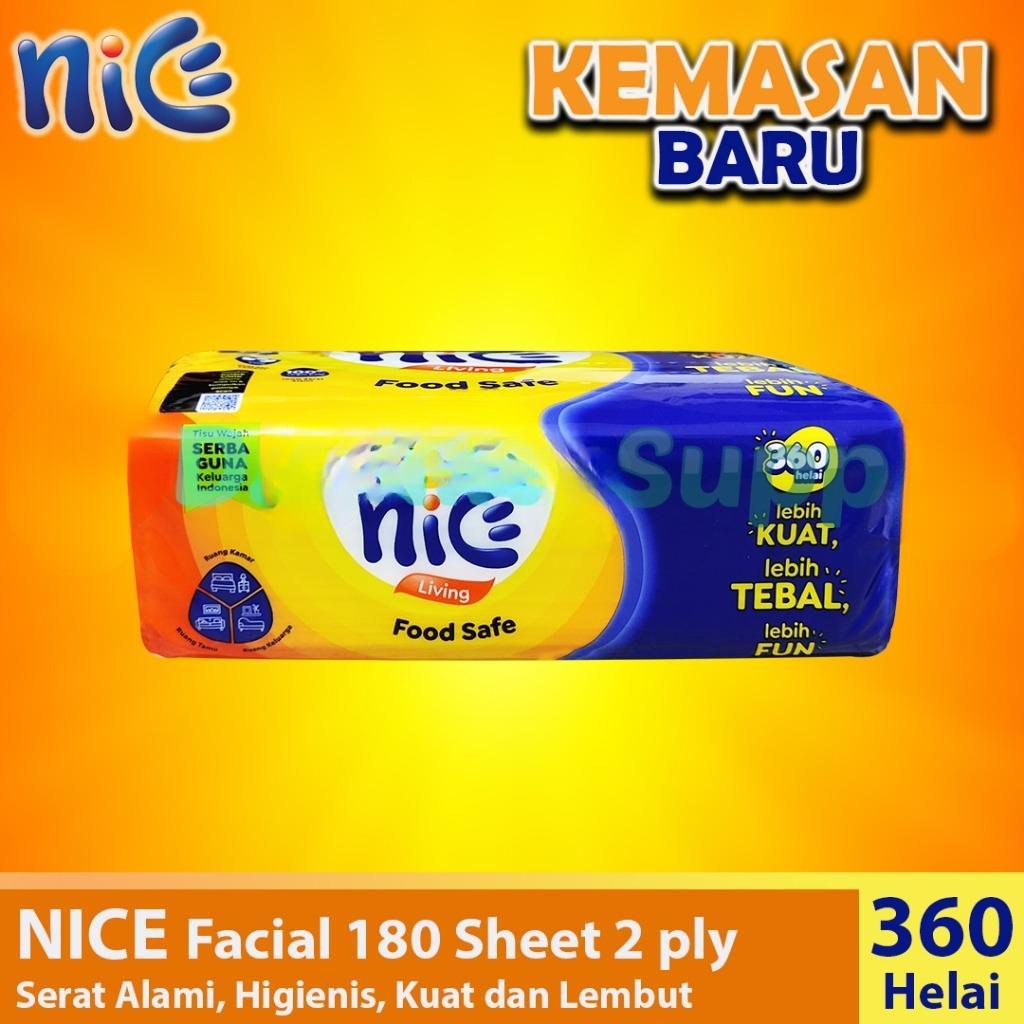 Jual [1 PACK] Nice Facial Tissue Softpack 180 Sheet[ nice 360 helai ...