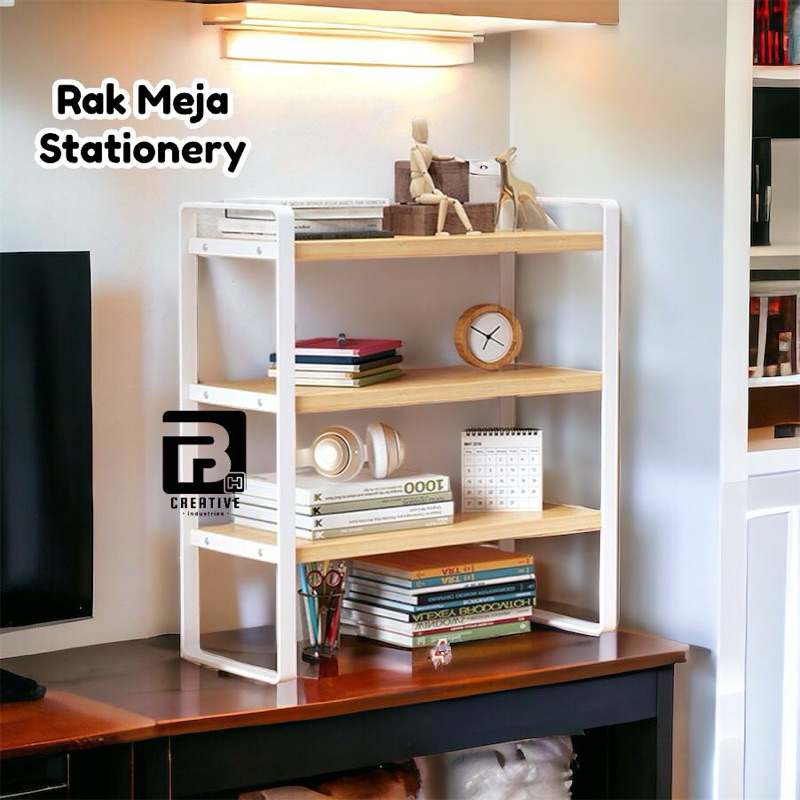 Jual Rak Buku Rak Meja Stationery Desktop Storage Rak Serbaguna 3 ...