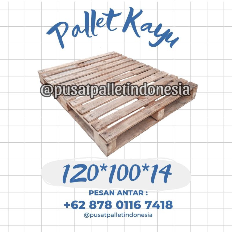 Jual palet kayu lokal 120x100x14cm palet kayu tatakan barang gudang palet kayu model pentol ...
