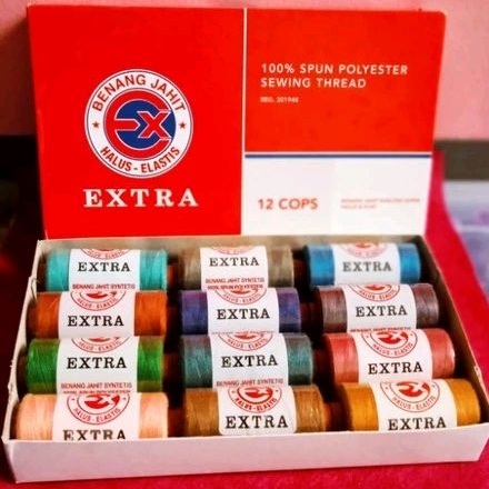 Jual Benang Jahit Extra kecil 500yard (Hitam/Putih/Warna) | Shopee ...