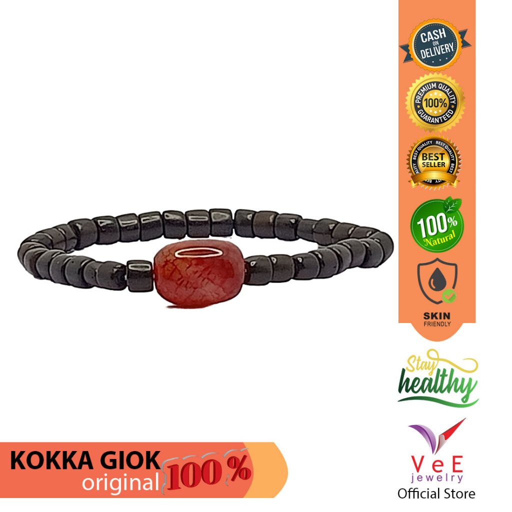 Jual Gelang Kayu Kokka Marjan Hitam Batu Giok Marun Jade Asli Cina ...