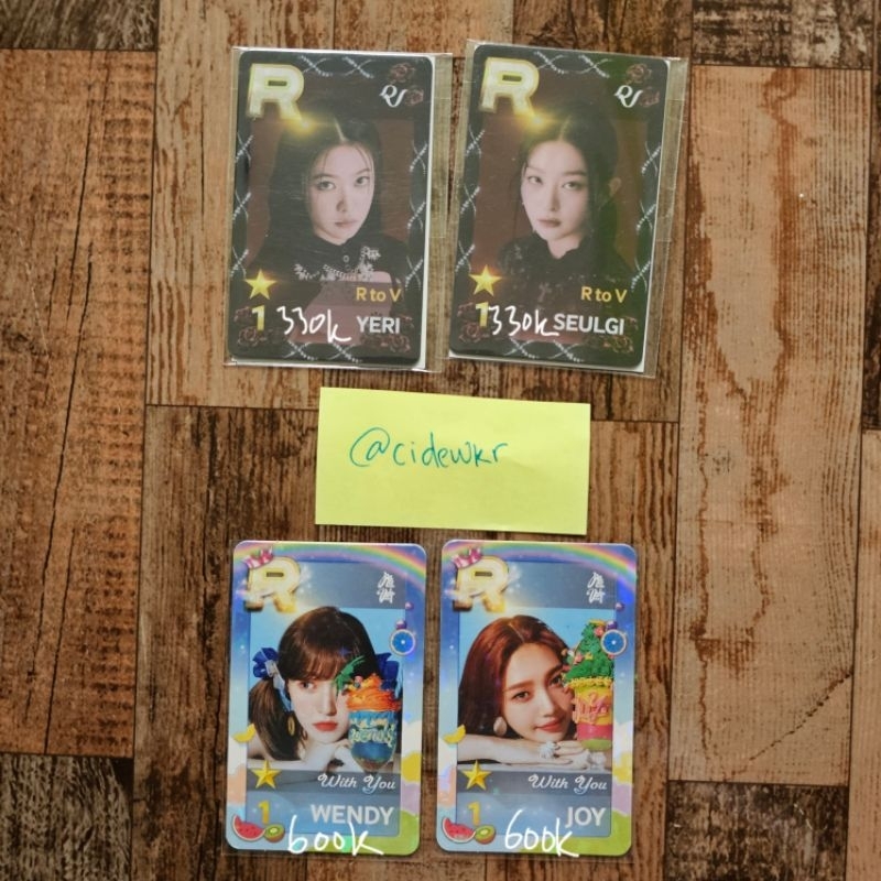 Jual PHOTOCARD R CARD RED VELVET SUPERSTAR SMTOWN R TO V WITH YOU ...