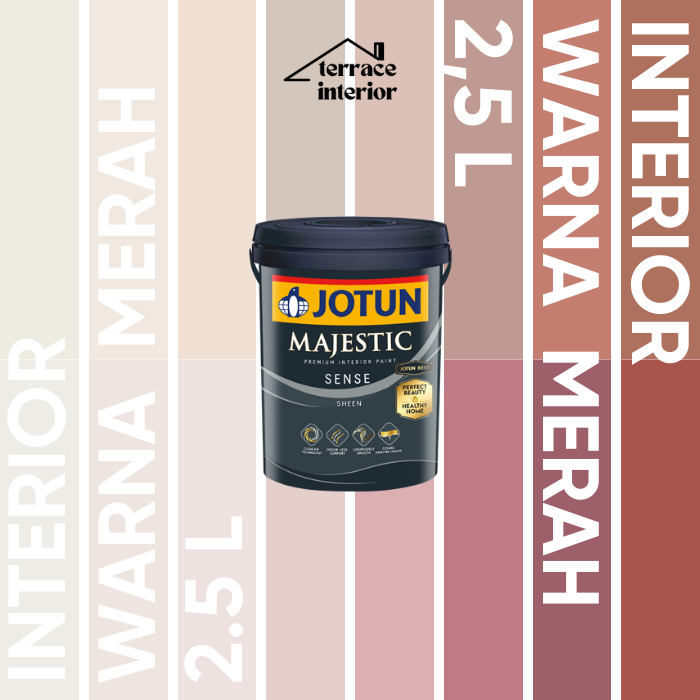 Jual Cat Tembok Majestic Sense Interior Jotun warna Merah 2.5 L ...