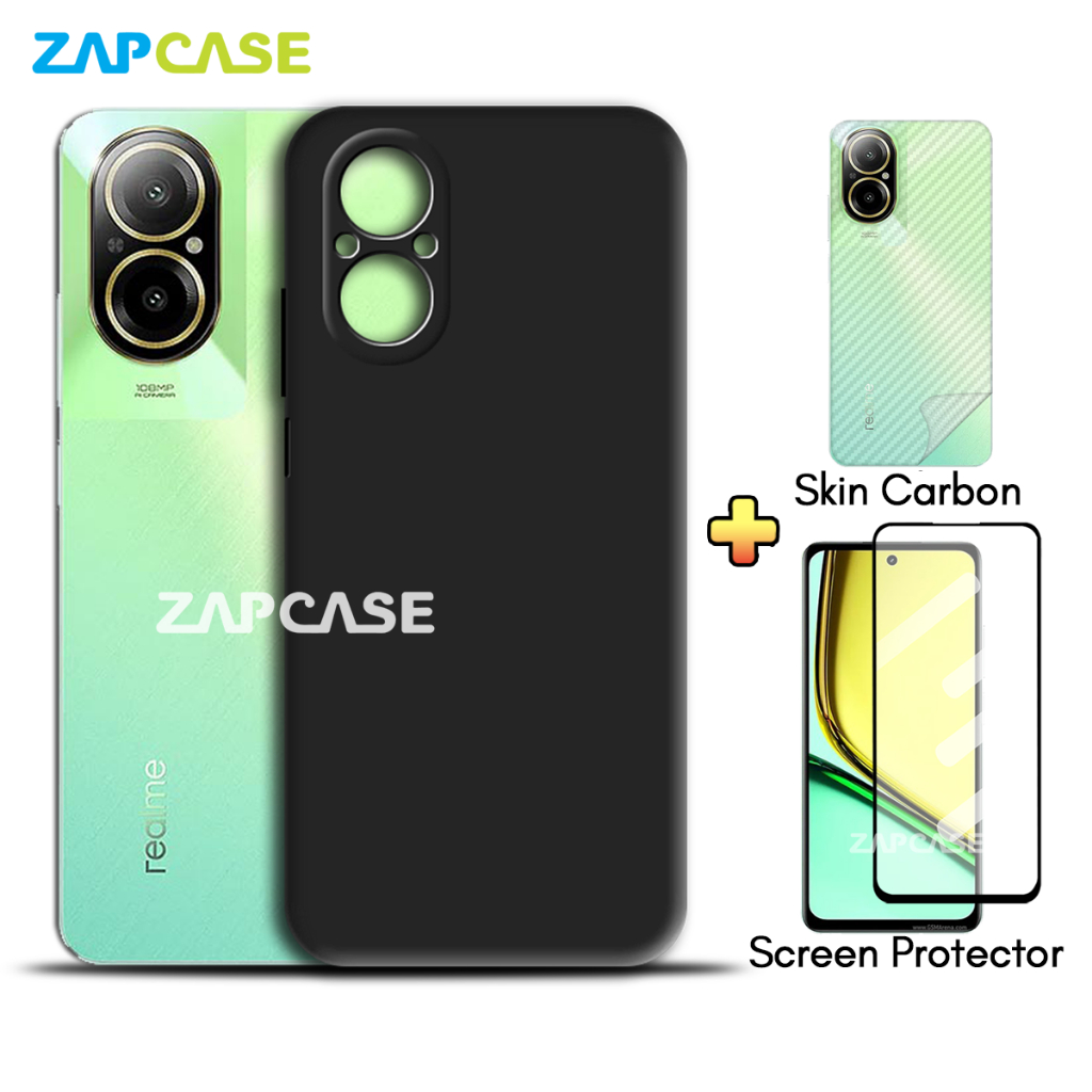 Jual Paket 3in1 Case Realme C67 4G Casing Ultra Slim Matte Free ...